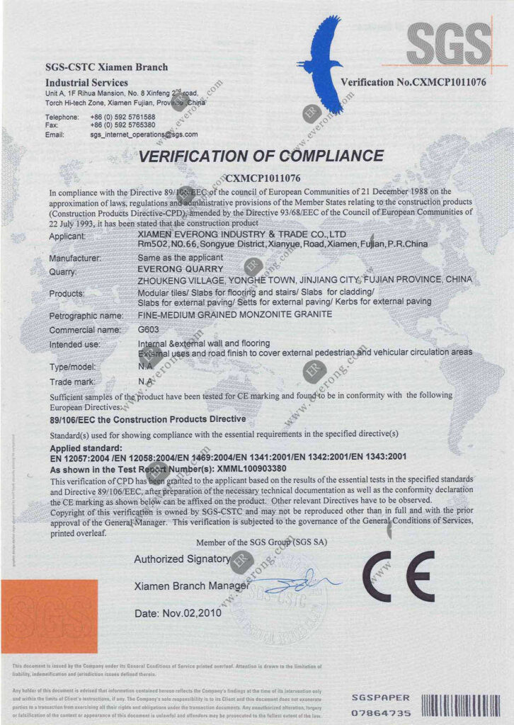 Certificates | Everong